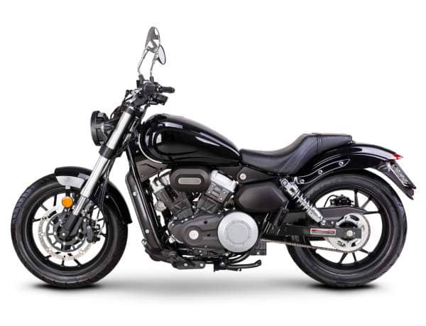 Motorrad Fighter 125 RCR-RS schwarz 95 km/h Euro 5 Schaltmoped 125ccm Chopper V-Twin ...